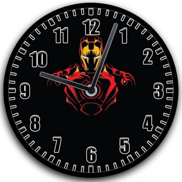 Clock | Wall Decor | Ironman Wall Clock Room Decor Marvel Super Hero ...